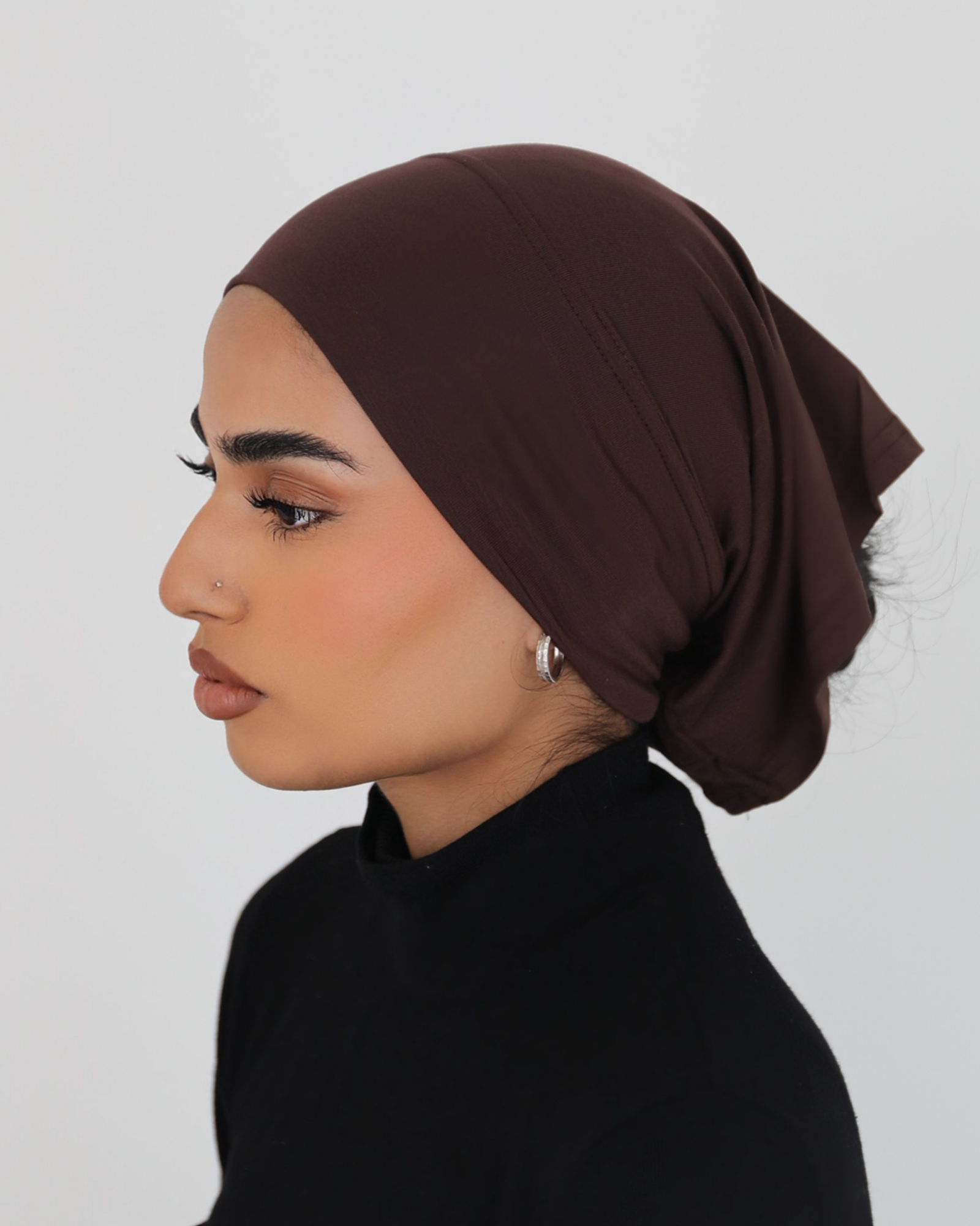 COTTON TUBE UNDERCAP - DARK BROWN – SOFINAS