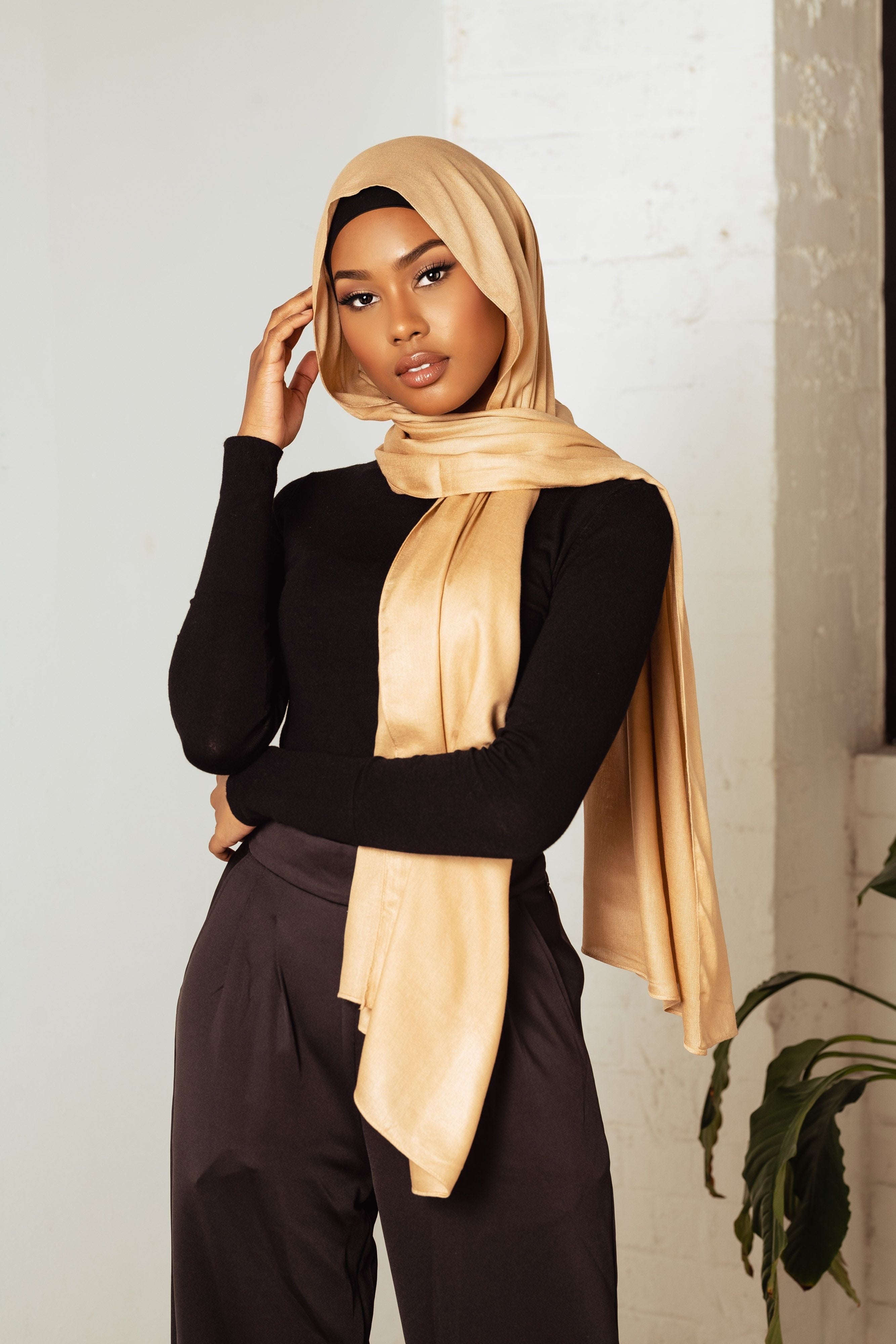 Tan Premium Demure Modal Headscarf – SOFINAS