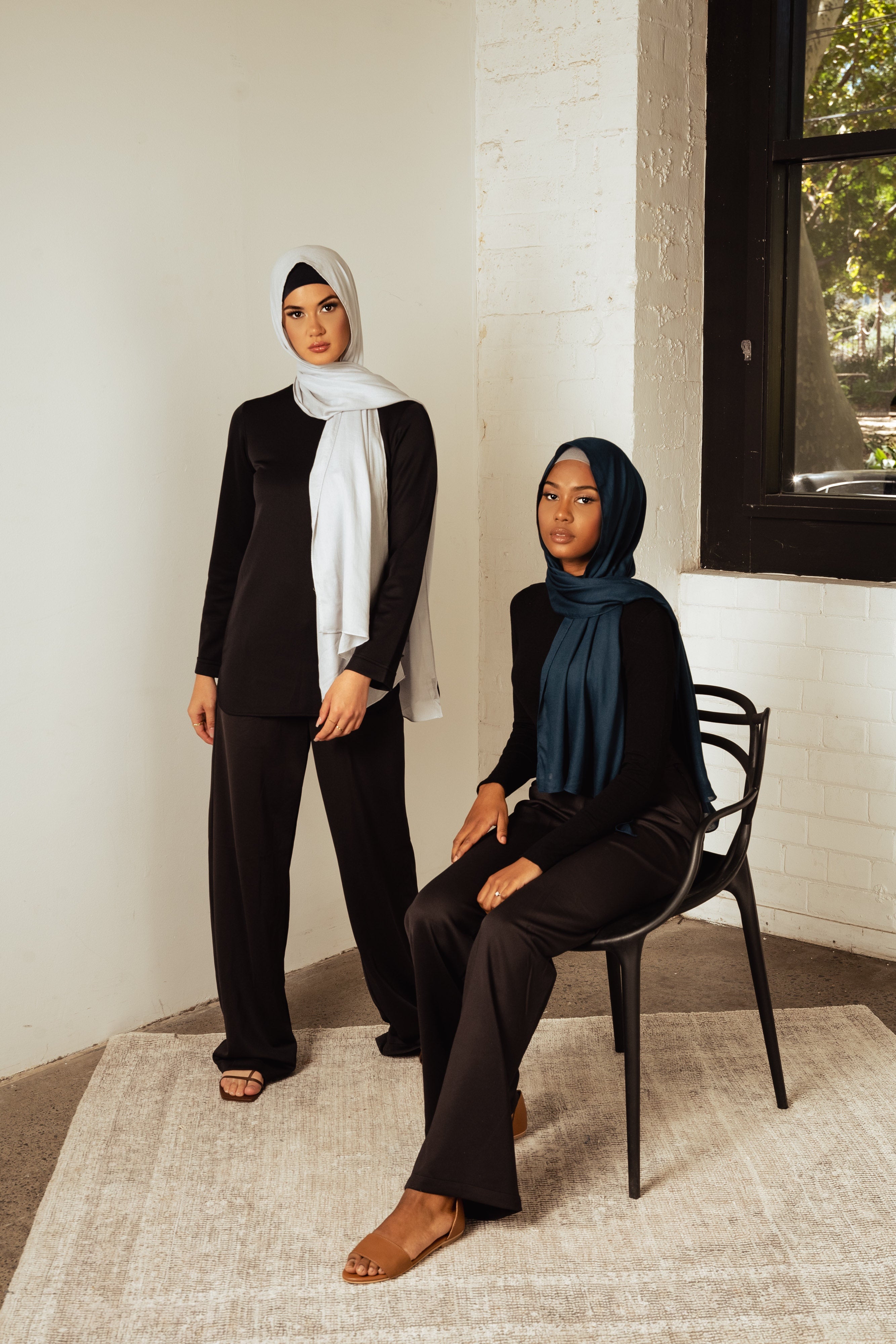 Deep Basalt Premium Demure Modal Headscarf – SOFINAS