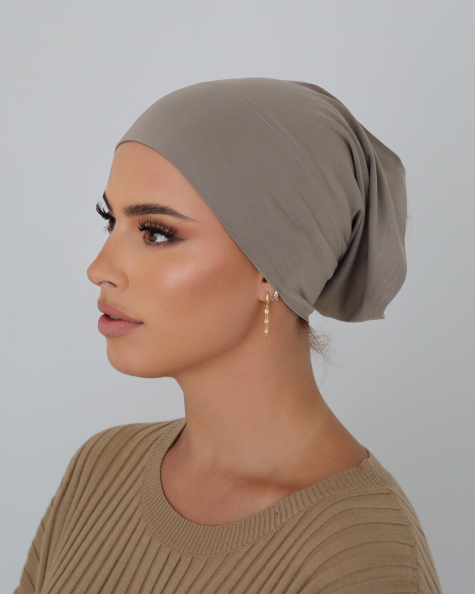 COTTON TUBE UNDERCAP - LIGHT KHAKI – SOFINAS